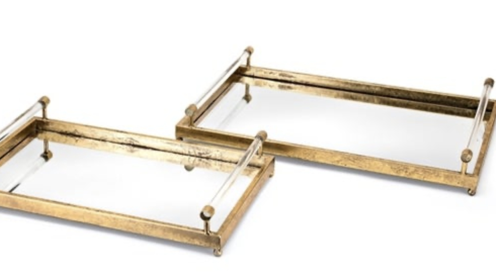 Antiqued Gold Decorative Tray | The Sweetest Thing