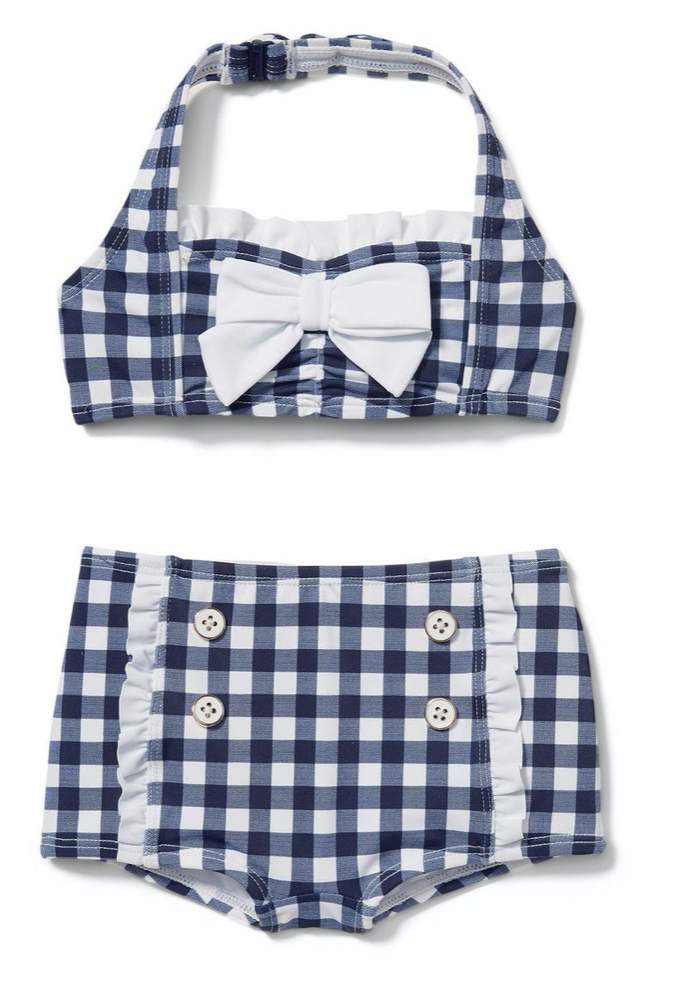 Gingham Ruffle Trim Swimsuit | The Sweetest Thing